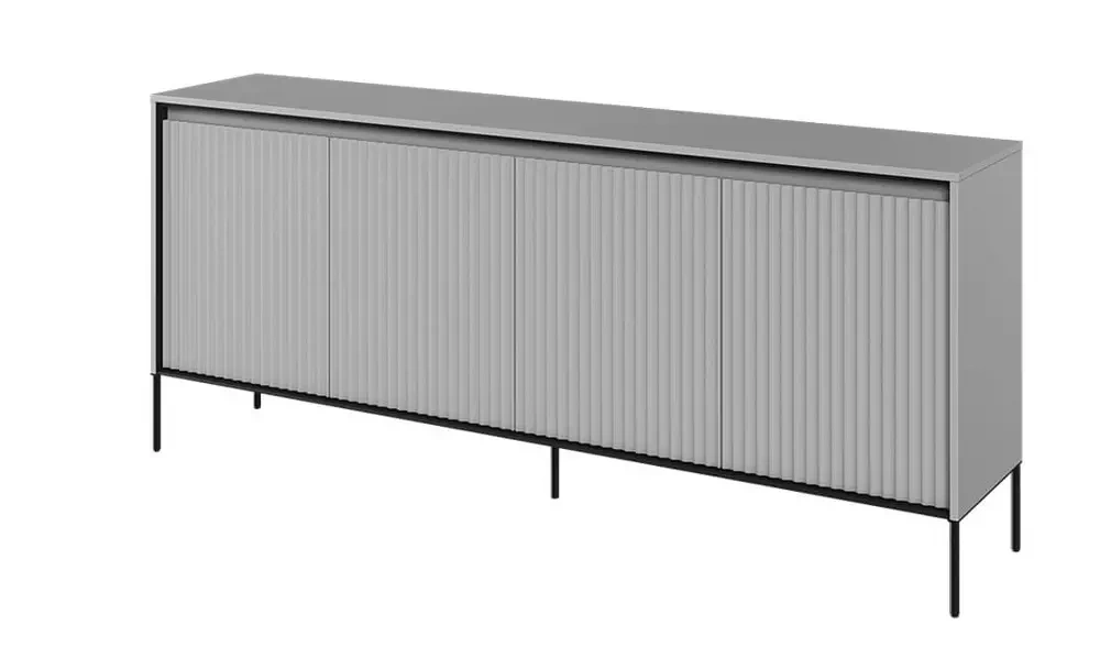 Grå stor kommode 196 cm TREND