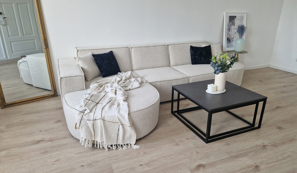 Sofabord beton brun/sort bord sæt 2i1 loft Dual