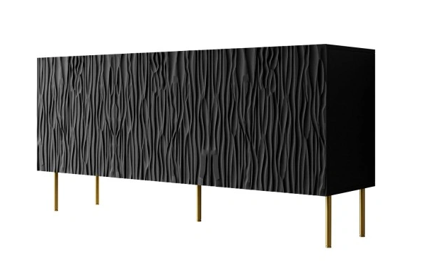 Sort kommode 152 cm JUNGLE