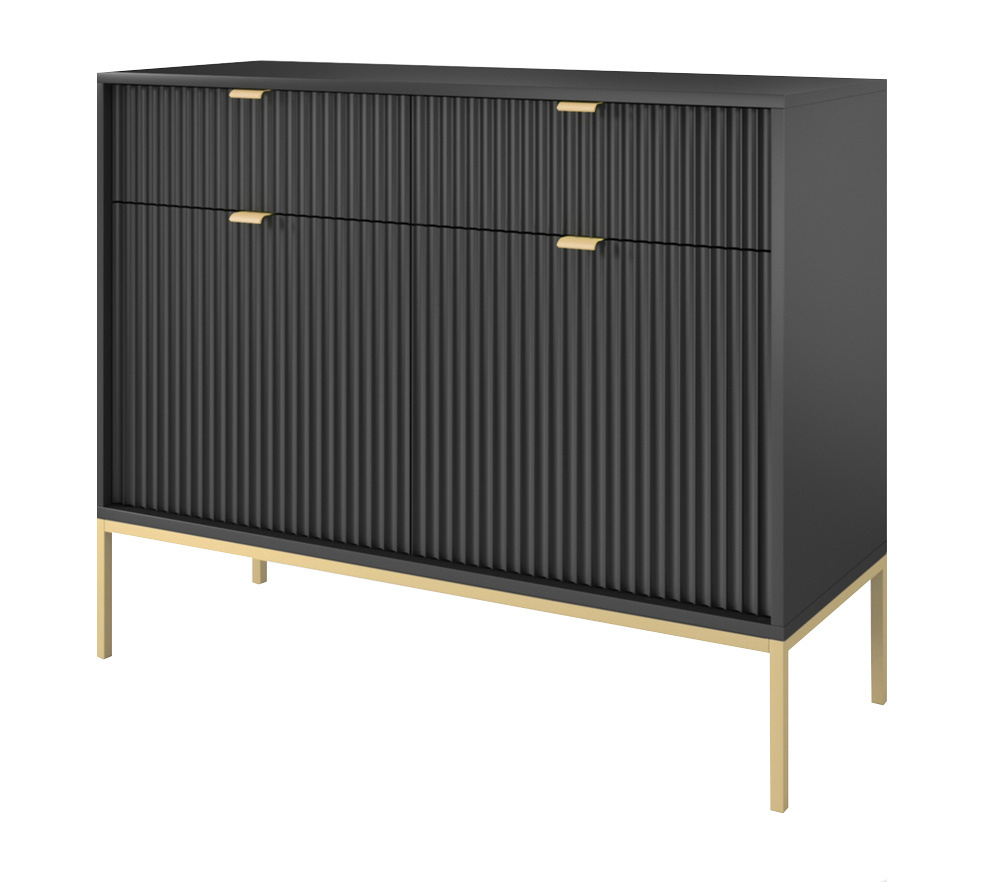 Sort smal kommode VOLARE