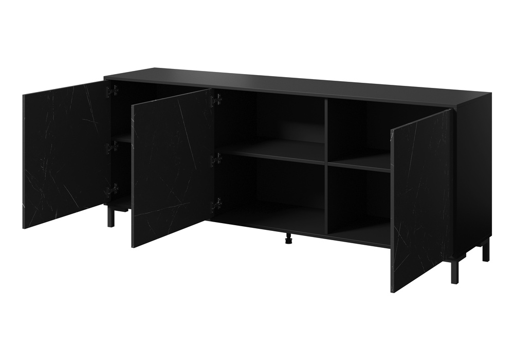 Stor kommode sort marmor MARMO 200